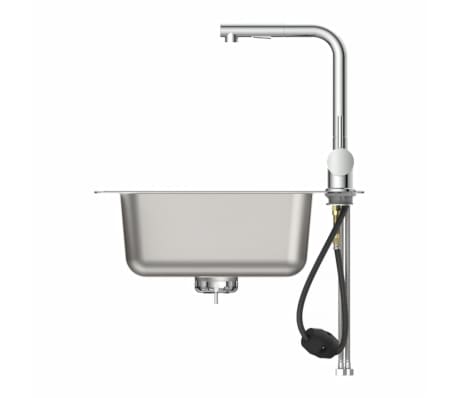 EISL Kitchen Mixer Tap with Pull-out Spray COOL Chrome | vidaXL.ie