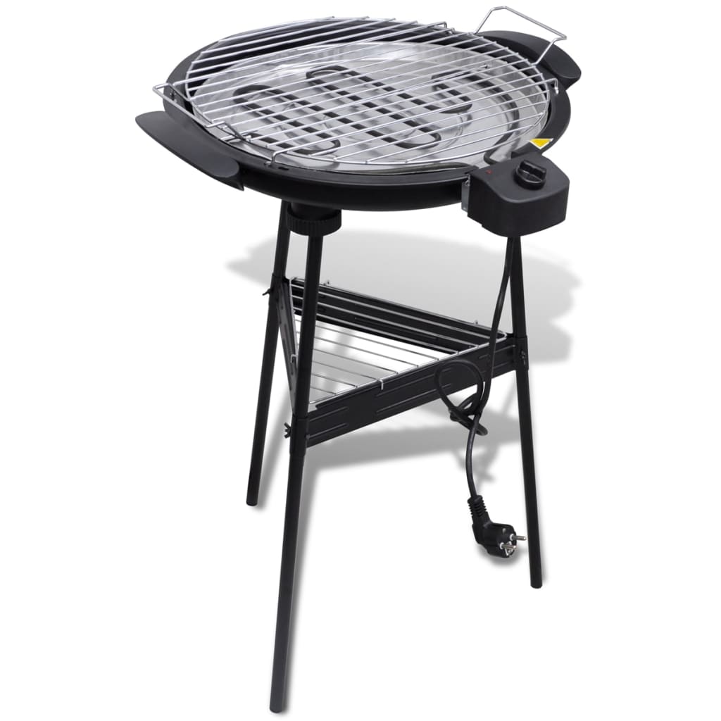Barbecue elettrico rotondo con supporto BBQ Grill da giardino | vidaXL.it